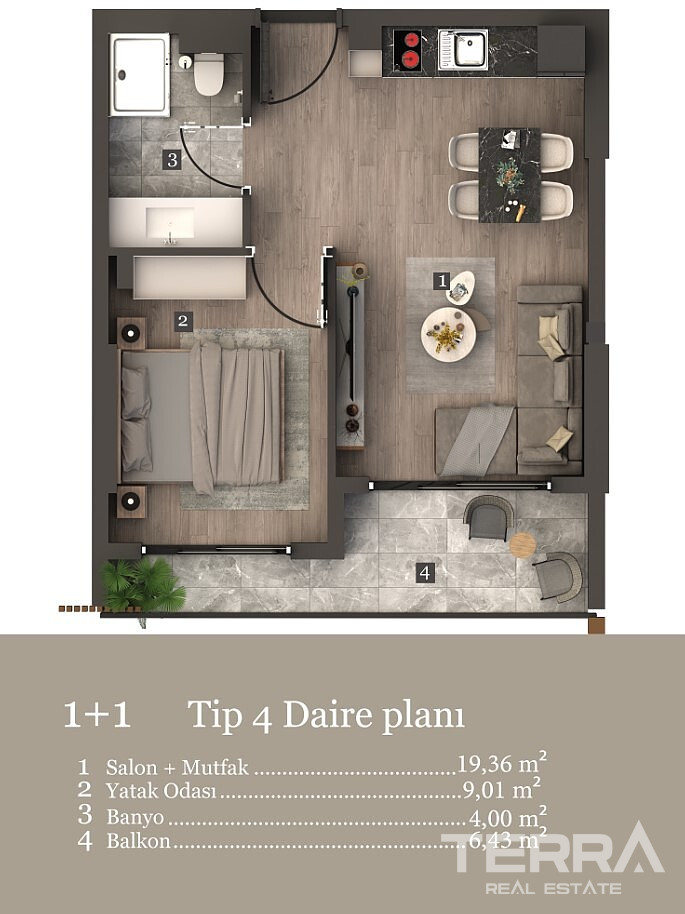 Appartements à vendre près de la mer à Karşıyaka, İzmir, Turquie - TERRA Real Estate