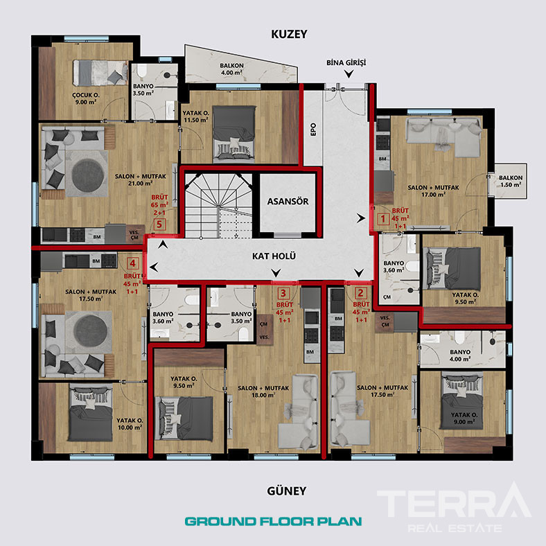 Apartments with Pool for Sale in central Antalya, Turkey - TERRA Real ...