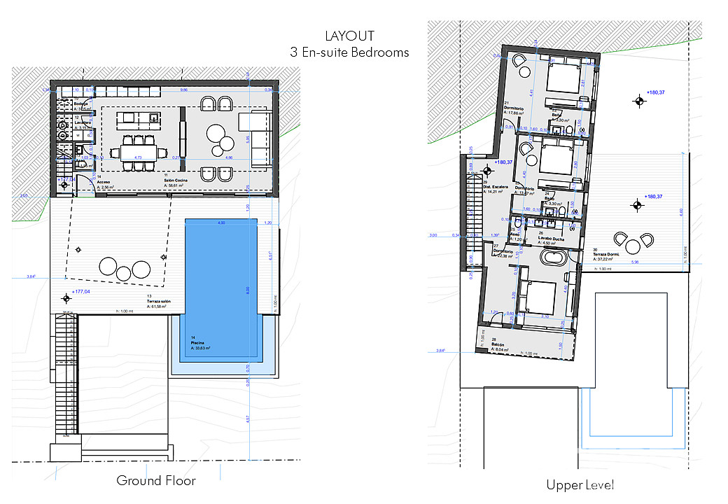 Friliggande villor med pool till salu i Málaga, Benalmádena, Spanien ...