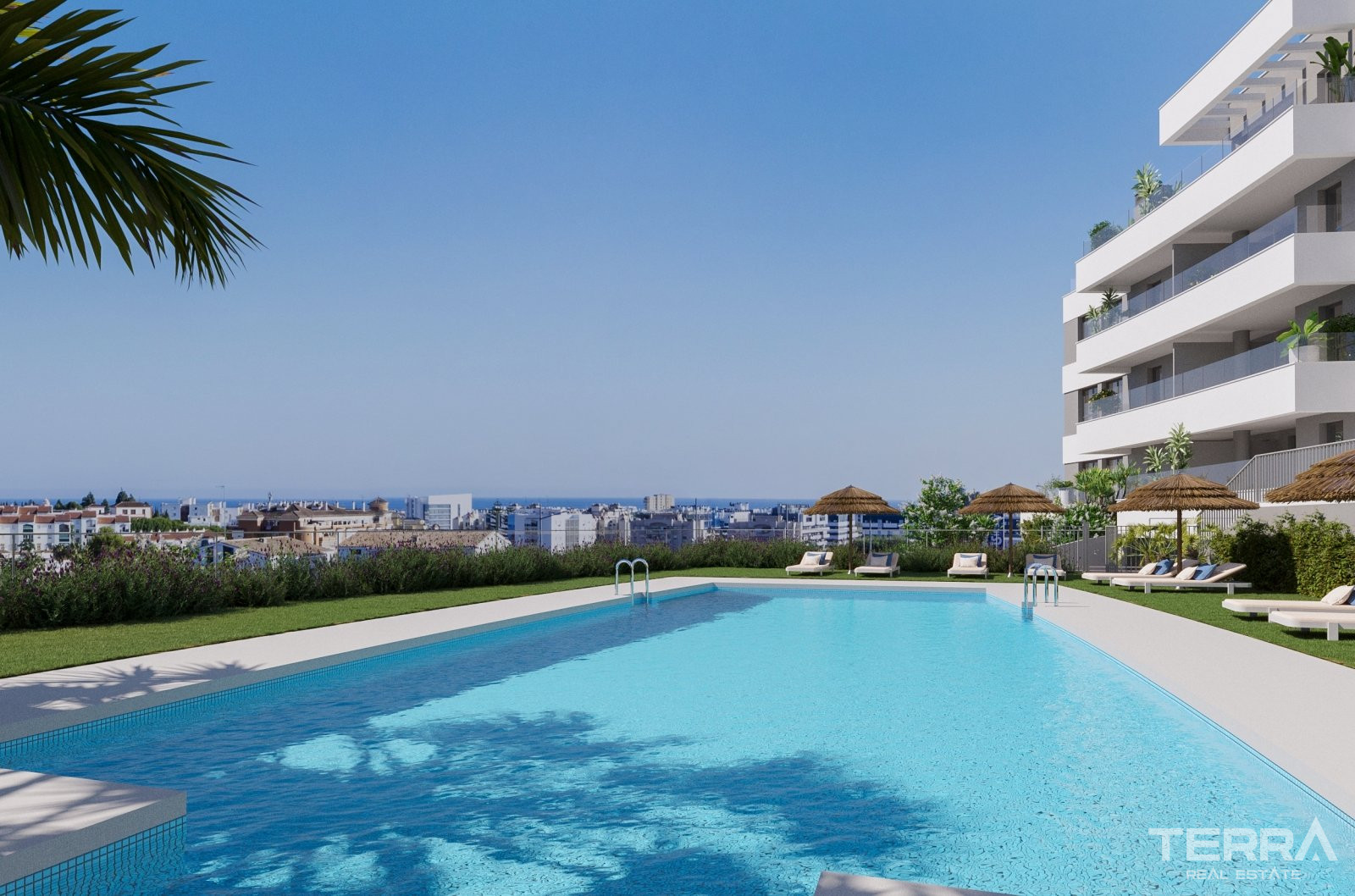 Lejligheder med havudsigt til salg i Estepona, Costa del Sol, Spanien ...