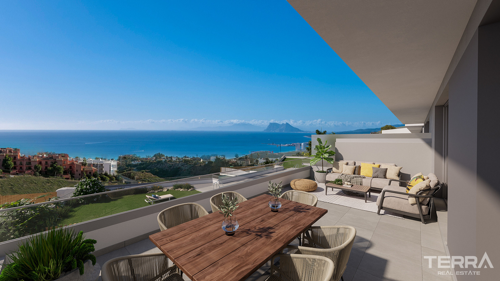 Maisons mitoyennes avec vue mer à vendre à Manilva, Espagne - TERRA ...
